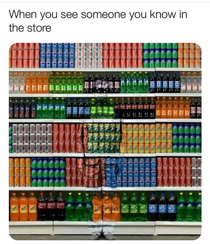 When you spot someone you know and immediately go into stealth mode. - 9GAG