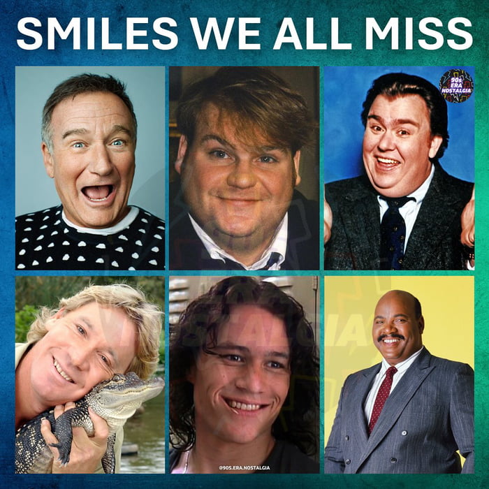 Remembering the legendary smiles that brought so much joy. - 9GAG