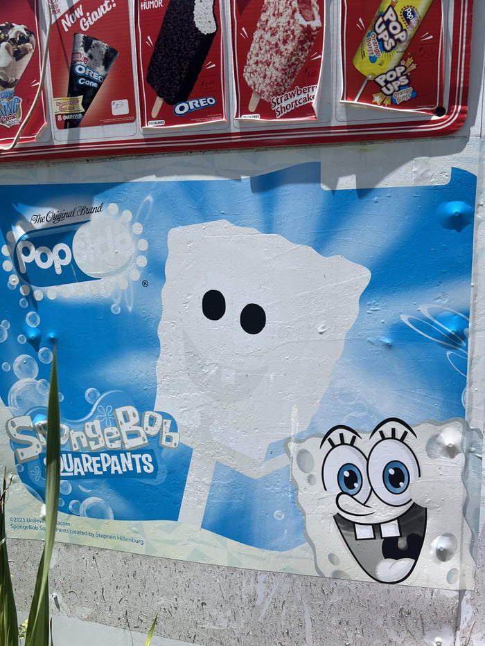 This Sun Bleached Spongebob Ice Cream Sign - 9GAG