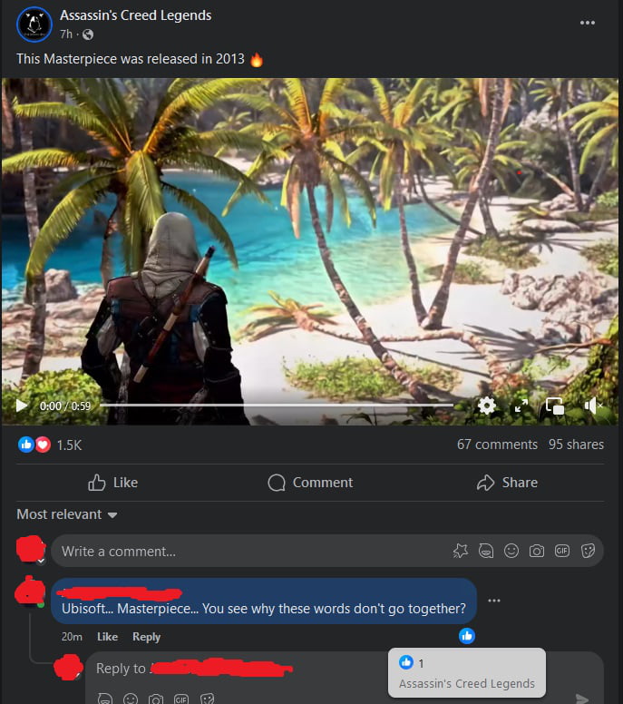 Someone getting fired at Ubisoft for sure. Laughed so hard when I got the upvote on my comment ...