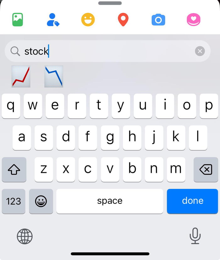 The iPhone emoji for stocks has the wrong colored charts - 9GAG