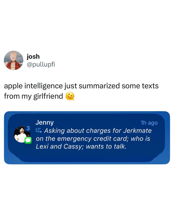 Apple AI dropping bombs - 9GAG
