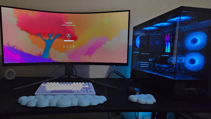 Finished my Setup, snowed in, time to game. - 9GAG