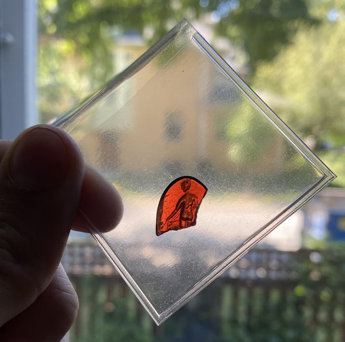 Fragmentary Ancient Roman garnet intaglio depicting Hyacinth (Late ...