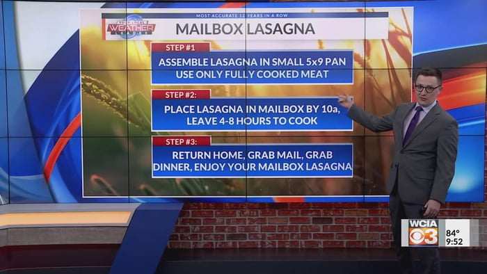 Summer recipes - mailbox lasagna - 9GAG