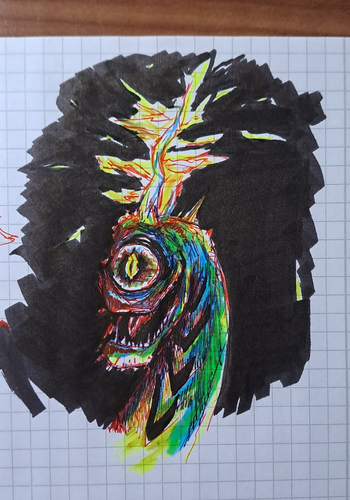 Abstract Gleeok drawing⚡️ - 9GAG