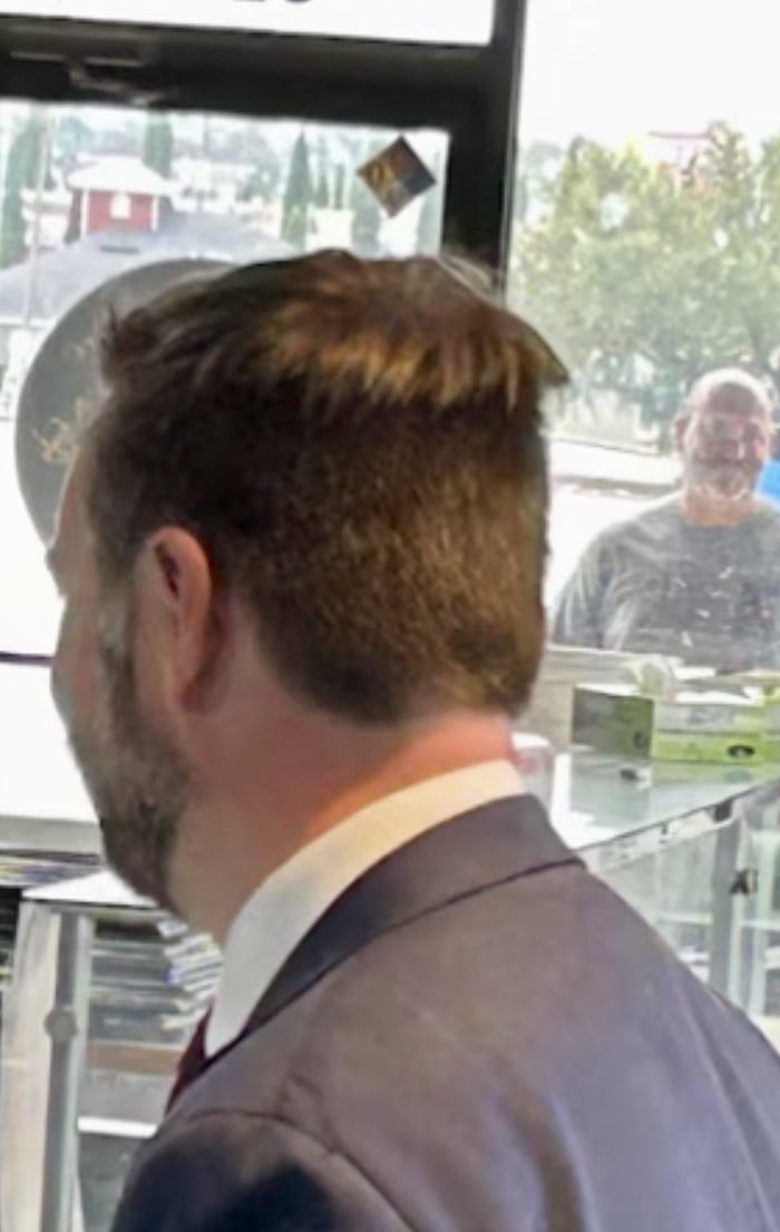 JD Vance with an awkward haircut - 9GAG