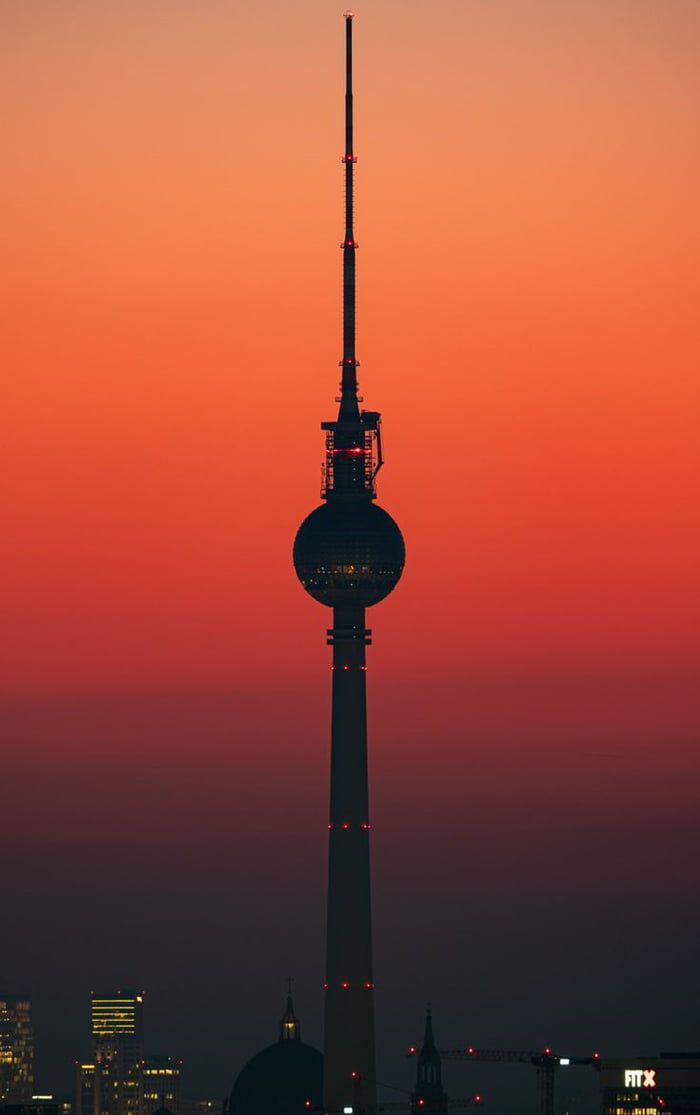 Sunset, the Berlin TV Tower - 9GAG