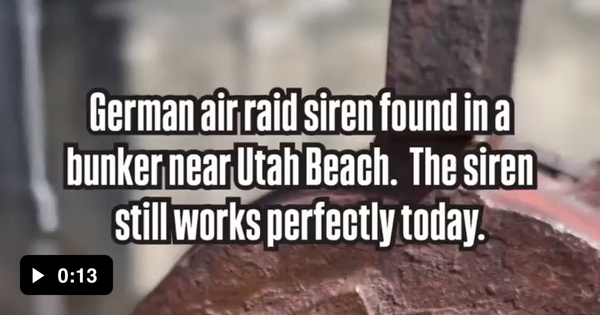 A German Air Raid Siren from WW2 - 9GAG