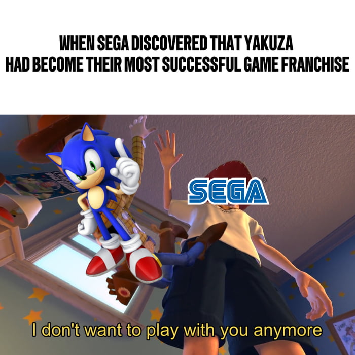 I can't wait for Sega to throw Sonic in the burning garbage in the future and make Kiryu their ...