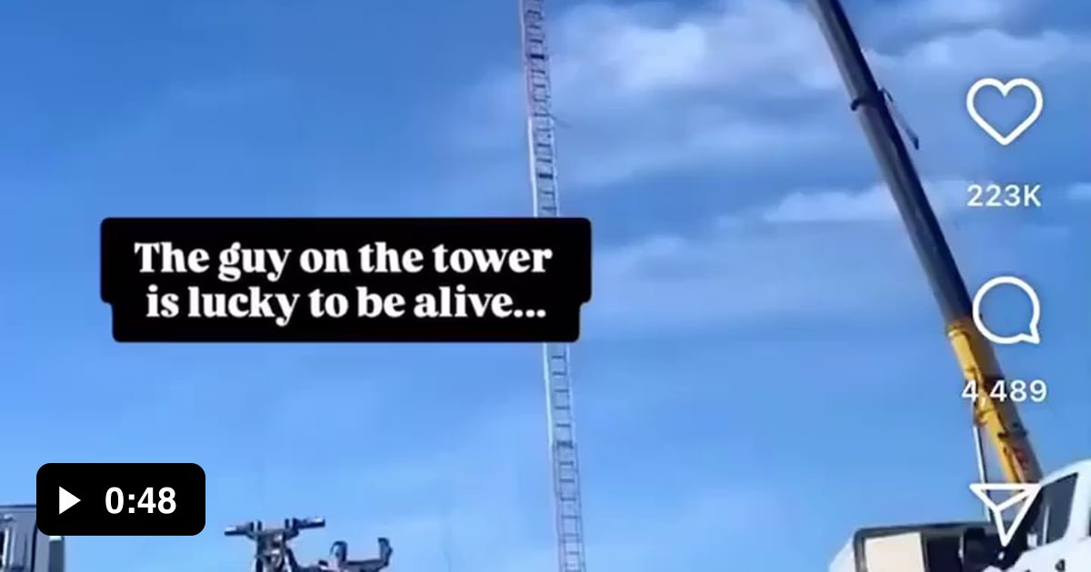 Guy lucky to be alive after crane accident - 9GAG