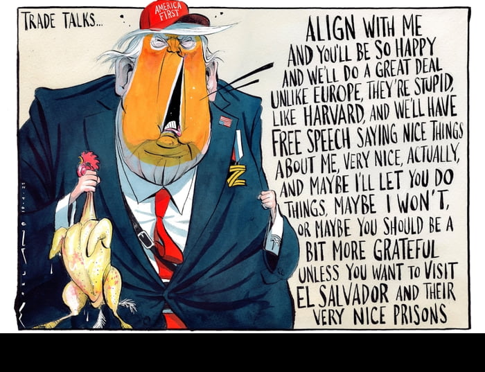 The Commander-in-Thief as per The Times cartoon today.... - 9GAG
