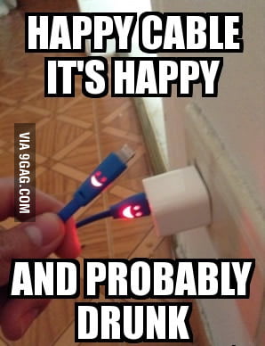 Happy cable it's happy - 9GAG