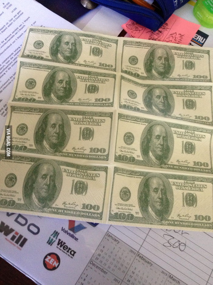 Dolla dolla bill... (Tissues) - 9GAG