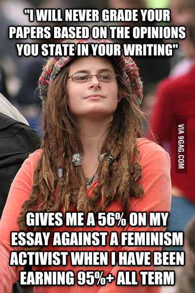 My scumbag feminist writing professor, everyone - 9GAG