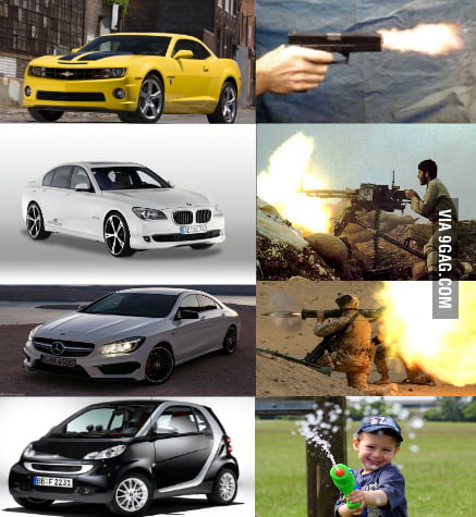 If guns were cars...or cars were guns... - 9GAG
