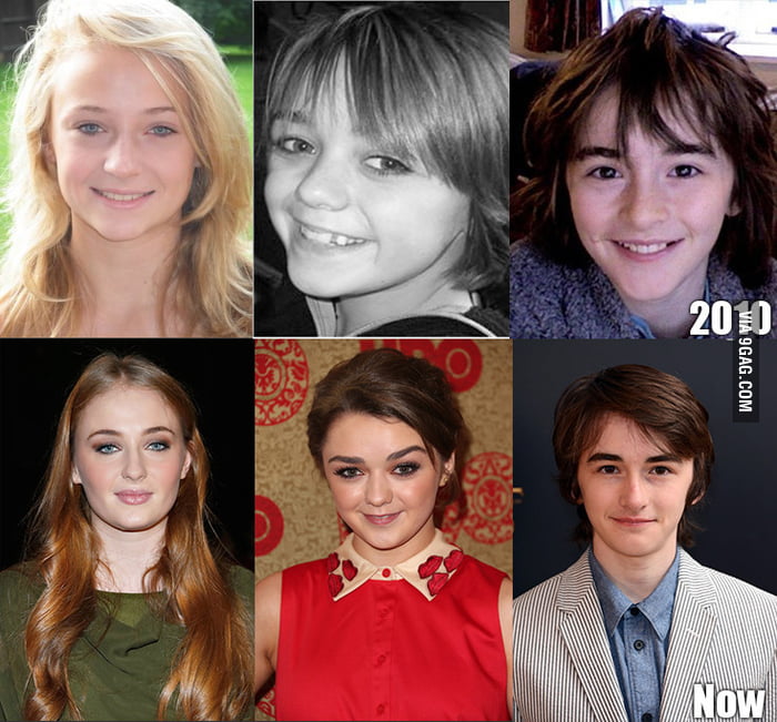How the Stark kids of Game of Thrones looked 4 years ago and now. - 9GAG