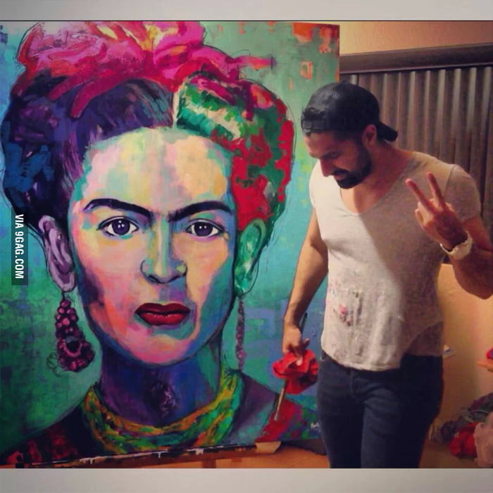 Frida Kahlo Mexican art by Pepe Salgado - 9GAG
