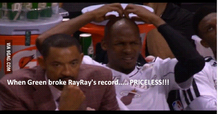 Ray Allen's face when he saw record fall... - 9GAG