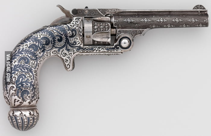 Smith and Wesson .32 revolver decorated by Tiffany & Co. - 9GAG