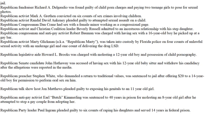 Party of child diddlers, list is not exhaustive - 9GAG