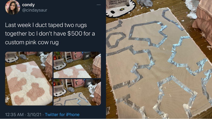 Fusing two rugs into one - 9GAG