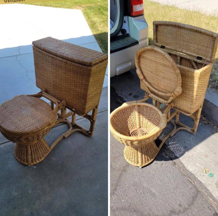 Wicker toilet - 9GAG