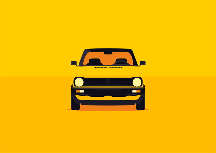 Did a small minimal art of my 1985 Vdub. Hope you guys like it! - 9GAG