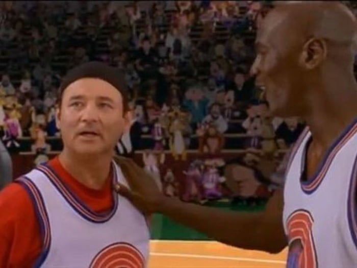 In Space Jam (1996), Bill Murray explains his entry into the toon world ...