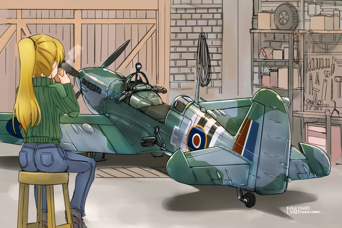The Girl's Ride On Spitfire - 9GAG