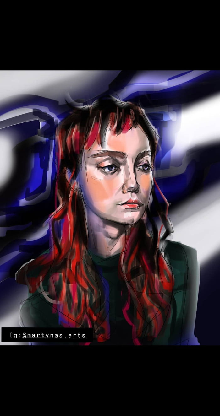 Made this messy painting didin't like it at first but played around ...