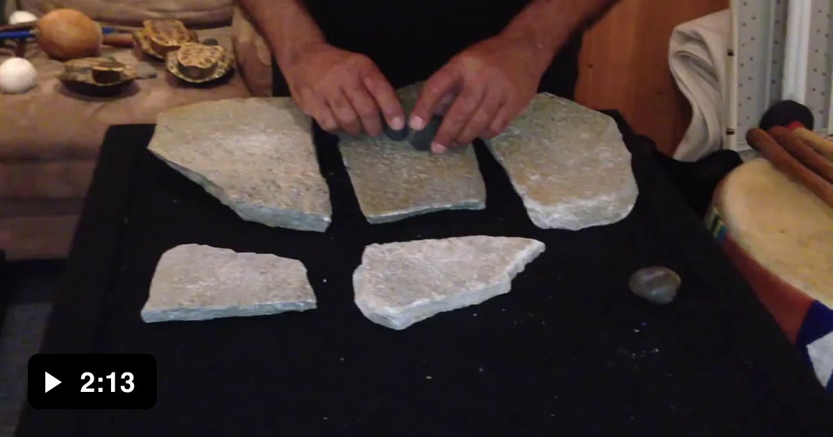 Singing Stones — an indigenous musical instrument in Mexico showing the ...
