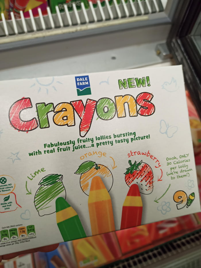 Ice pop in the shape of a crayon - something kids are always told not ...