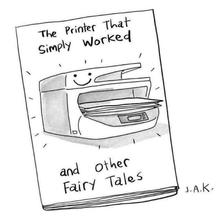 Working printer? = haunted or ghosts. - 9GAG