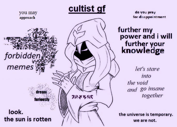 Bye witch girls, hello insane cultist gf - 9GAG