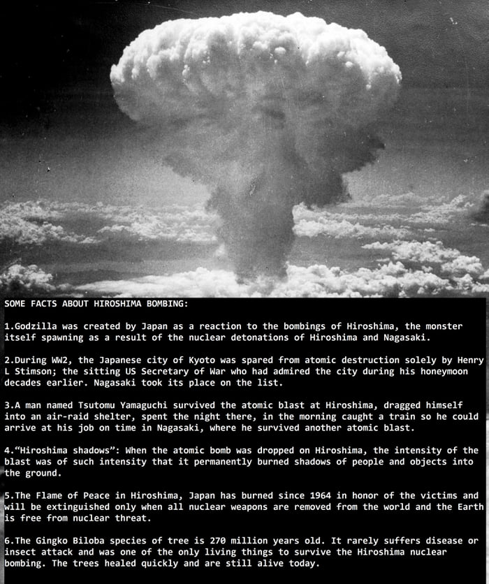 72 years ago, on this day, Enola Gay dropped atomic bomb in Hiroshima. - 9GAG