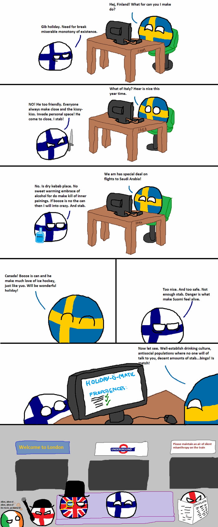 Finlandball goes to vacation - 9GAG