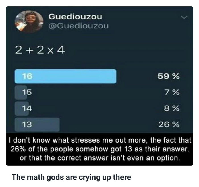 The Math Gods Are Crying Up There. - 9GAG