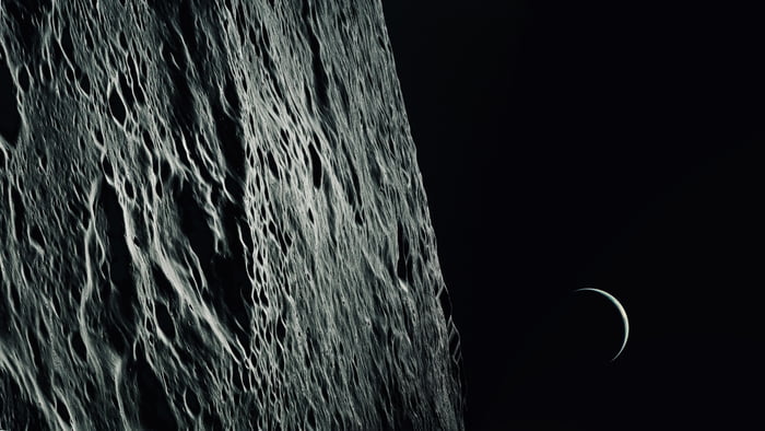 A crescent Earth seen from lunar orbit by Apollo 15 Astronaut Al Worden ...
