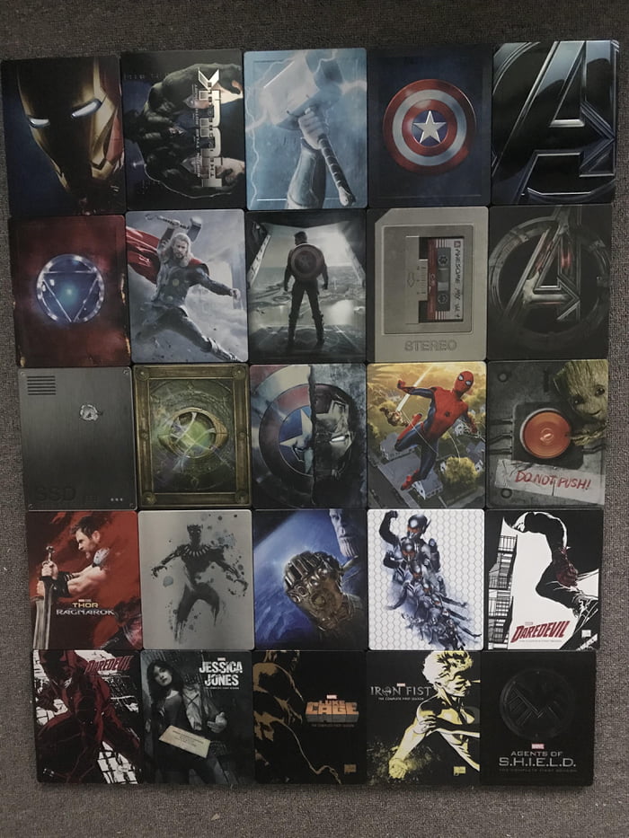 Finally have every* MCU steelbook. *Missed out on Ironman 1, 2, Thor ...