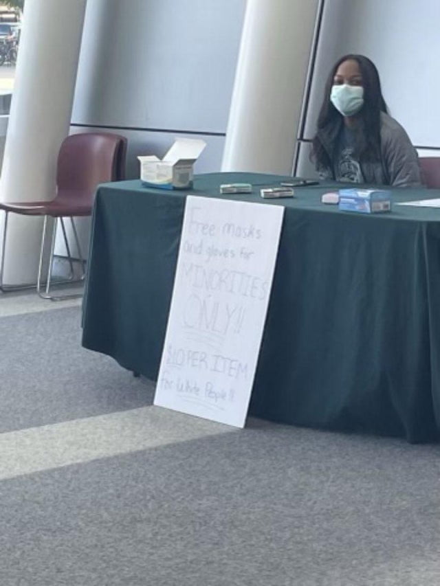 Michigan State University -- Free masks for everyone, except white ...
