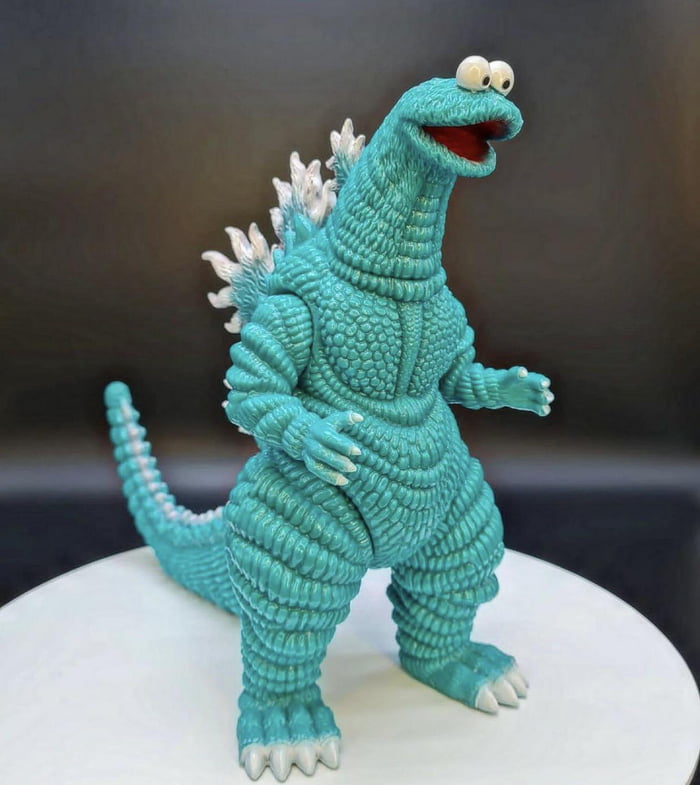 Cookie Monster Godzilla - 9GAG