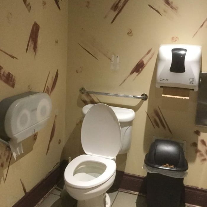 Restroom of first Taco Bell three hours after grand opening, Irvine CA ...