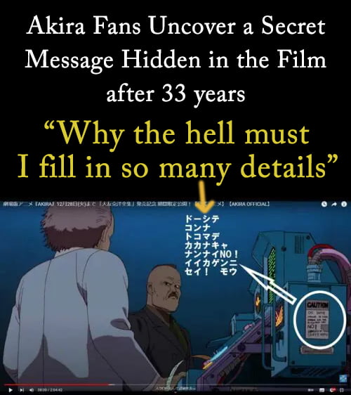 Akira hidden message - 9GAG