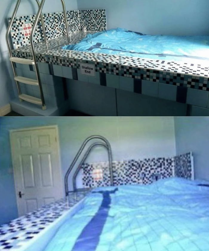 Swimming pool bed - 9GAG