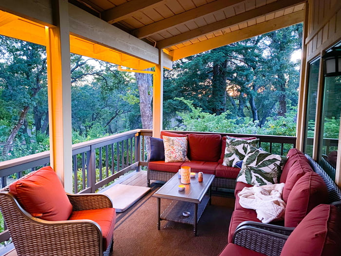 Back porch at sunset with mood lighting - 9GAG