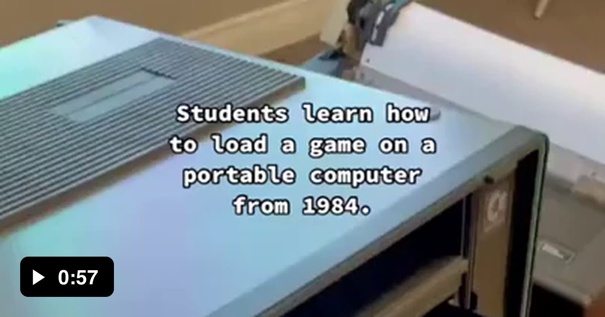 Students try using a 1984 Commodore 64 Executive Computer - 9GAG