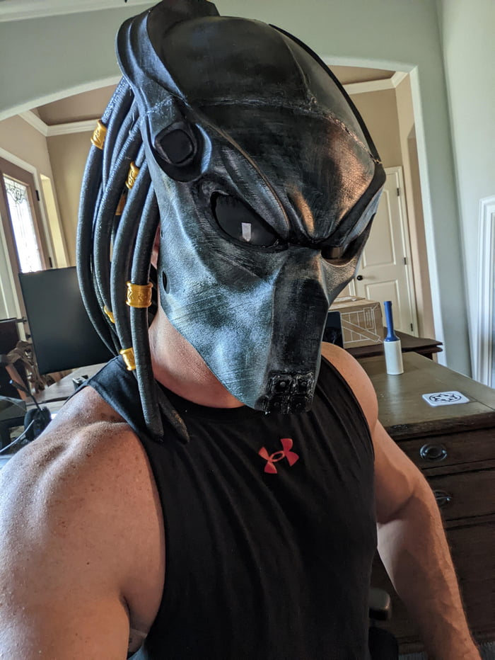 Predator mask in progress - 9GAG