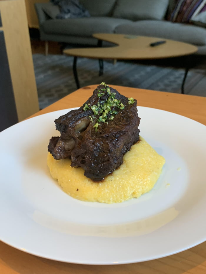 Made Ethan Chlebowski’s Braised Short Ribs w/ Parmesan Polenta for ...