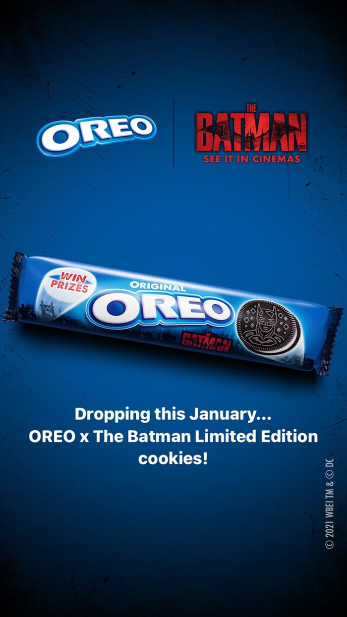 The Batman movie x Oreo collab in January - 9GAG